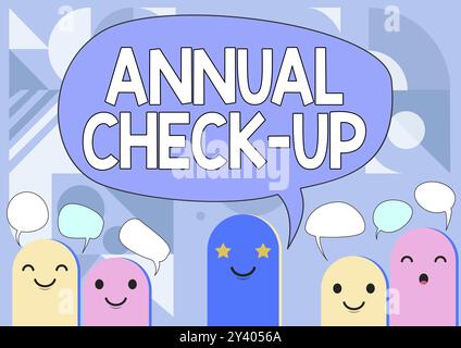 Inspiration showing sign Annual Check Up. Conceptual photo yearly ...