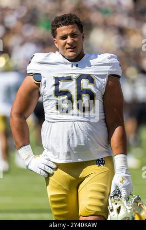 Notre Dame defensive lineman Howard Cross III (DL09) poses for a ...