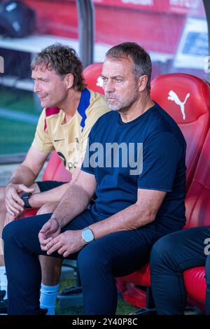 Hansi Flick, head coach of FC Barcelona attends his press conference ...