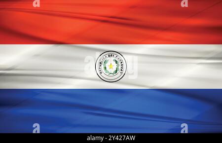 Paraguay official national flag and coat of arms, south america, vector ...