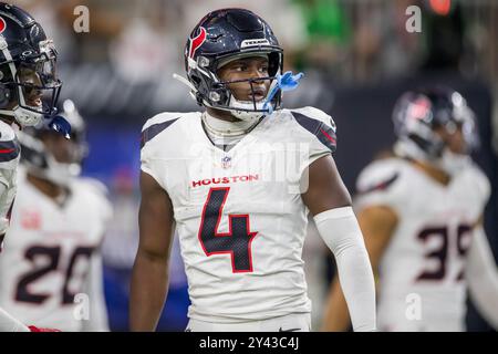 Houston Texans cornerback Kamari Lassiter (4) reacts during an NFL ...