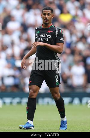 Arsenal's William Saliba during the Premier League match at City Ground ...