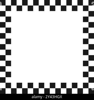 Checkered rectangle frame. Square race checker flag pattern ...