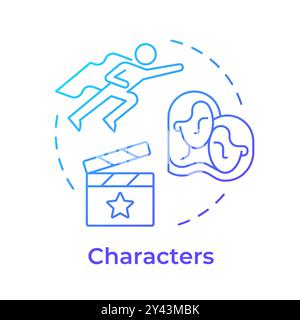 Characters multi color concept icon Stock Vector Image & Art - Alamy