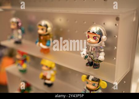 The Molly dolls display at POP MART store in MOLLY 20th Anniversary on ...
