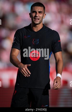 Ferran Torres of FC Barcelona gestures during the Spanish league, La Liga EA Sports, football ...
