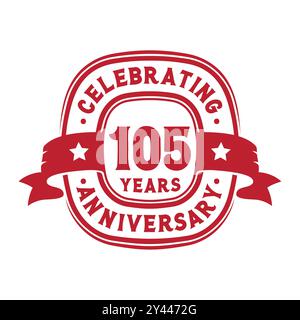 105th anniversary celebration design template. 105 years vector and ...