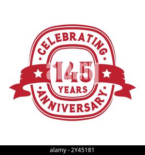 145th Anniversary Celebration Logo Design Template. 145th Anniversary ...
