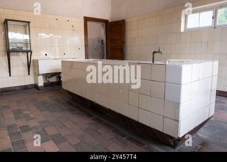 Dissection room in Buchenwald concentration camp. Here the golden teeth ...