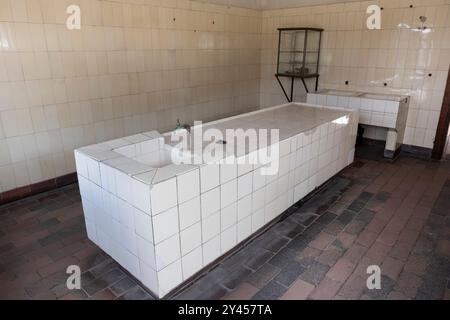 Dissection room in Buchenwald concentration camp. Here the golden teeth ...