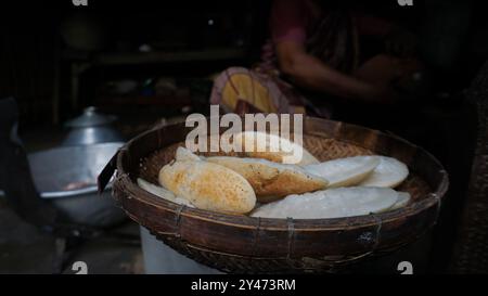 Bangladeshi pitha. Homemade winter pita chitoi pitha. Pitha is prepared ...
