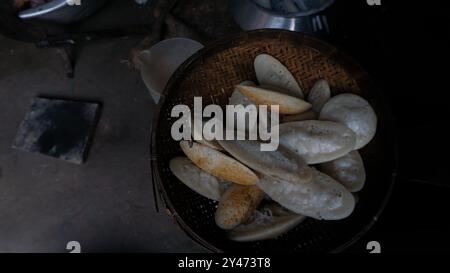 Bangladeshi pitha. Homemade winter pita chitoi pitha. Pitha is prepared ...