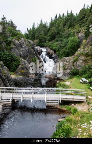 Waterfall and bridge at the Overfalls on Healeys Pond Road in ...