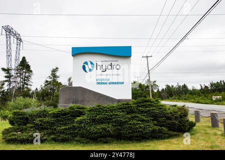 Newfoundland Labrador Hydro sign on Thermal Plant Road in Holyrood ...