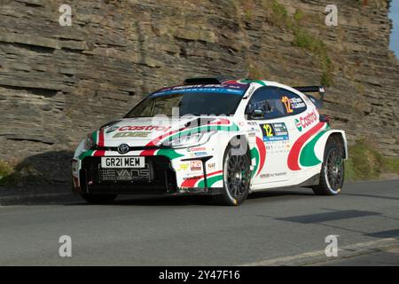Ceredigion, Wales August 30 Driver Osian Pryce GBR and co-driver Rhodri ...