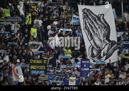 Supporters of S.S. Lazio the 4th day of the Serie A Championship ...