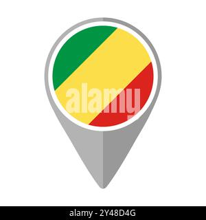 Location of Congo on the World Map with Enlarged Map of Congo with Flag ...