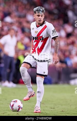 Andrei Ratiu (Rayo Vallecano) seen in action during LaLiga EA SPORTS ...