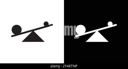 balancing icon Black line art vector in black and white outline set ...