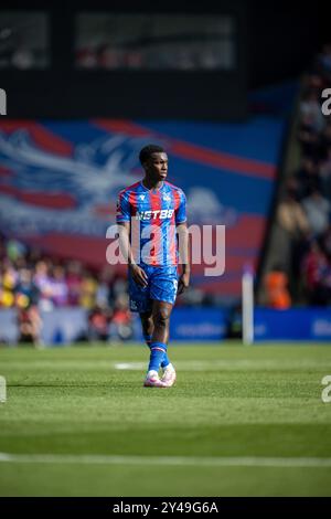 Eddie Nketiah of Crystal Palace FC lifts the trophy during the award ...