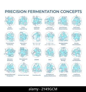Precision fermentation soft blue concept icon Stock Vector Image & Art ...