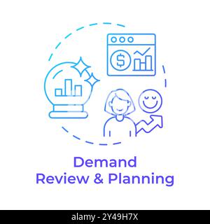 Supply review and planning blue gradient concept icon Stock Vector ...