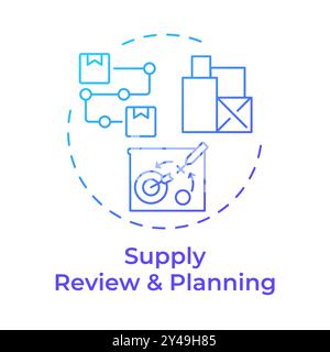 Demand review and planning blue gradient concept icon Stock Vector ...