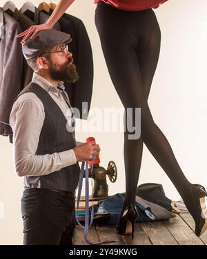 Angry designer at atelier Stock Photo - Alamy