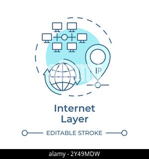 Network access layer soft blue concept icon Stock Vector Image & Art ...