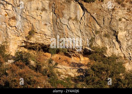Caves of the post-Paleolithic rock art site of La Sarga, Alcoy, Spain ...