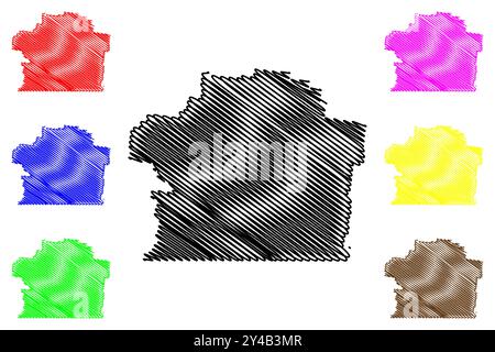 Shire of Paroo (Commonwealth of Australia, Queensland state) map vector ...