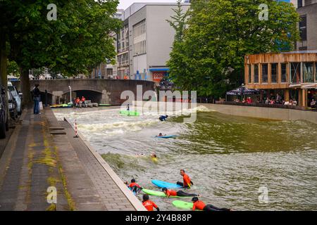 Surfpark Rotterdam surf school, Rotterdam Blaak, The Netherlands Stock ...
