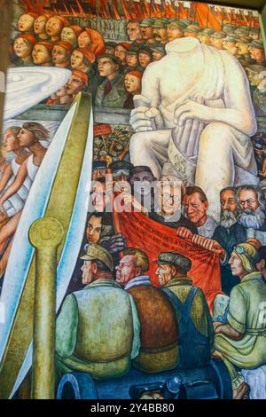 Mural by Diego Rivera 'Man at the Crossroads' or 'Man, Controller of ...