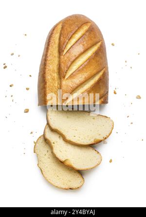 white long loaf isolated on white background Stock Photo - Alamy