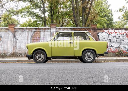 Trabant. Berlin Wall Memorial, sight and reminder of the division by ...