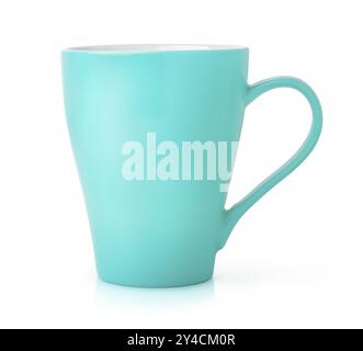 Turquoise tea cup isolated on a white background Stock Photo - Alamy