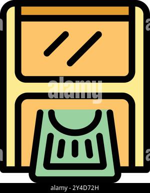 Money dispenser flat color ui icon Stock Vector Image & Art - Alamy