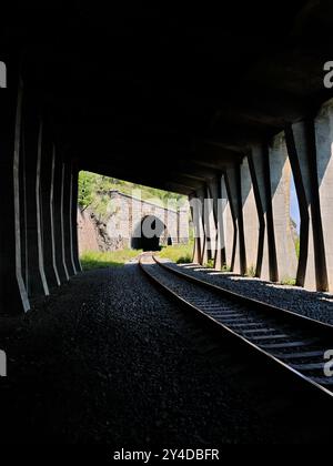 Tunnel on Circum-Baikal Railway. Irkutsk region . Russia Stock Photo ...
