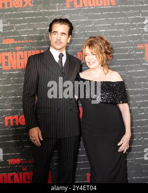 Colin Farrell and Deirdre O'Connell attend HBO Original 'The Penguin ...