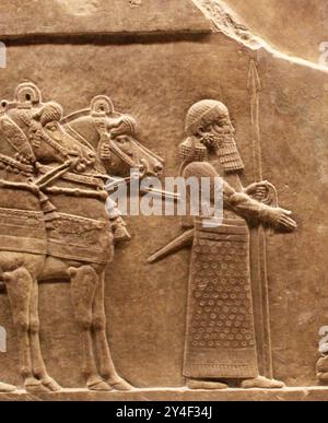 2165. KING ASHURBANIPAL II. OF ASSYRIA WORSHIPING HIS GODS. 883-850 B.C ...