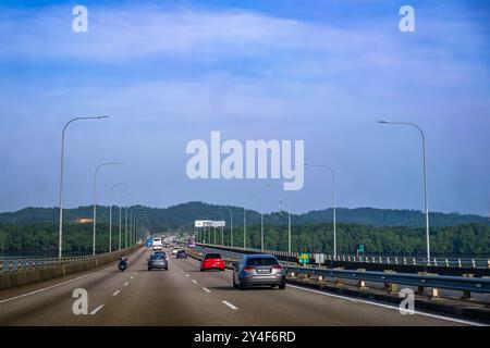 Vehicles exiting Tuas Second Link Custom. It is one of Singapore's two ...