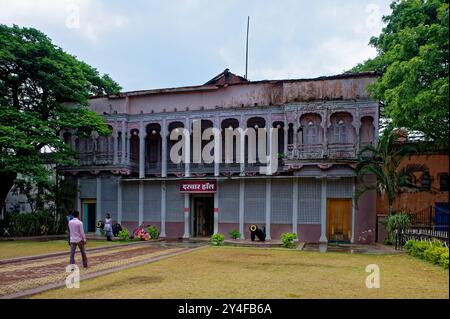 Decoration in wood a Darbar hall Palace at Sangli Rajwada Maharashtra ...