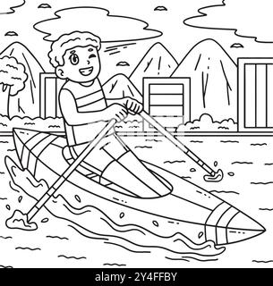 Rowing Oarsman in the Finish Position Isolated Stock Vector Image & Art ...