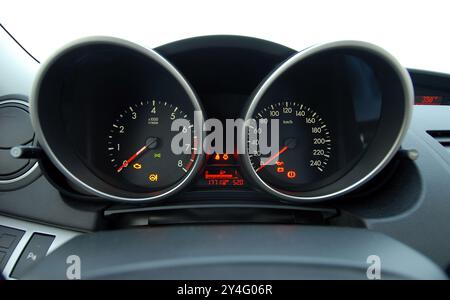 Analog instrument panel in a passenger car Stock Photo - Alamy