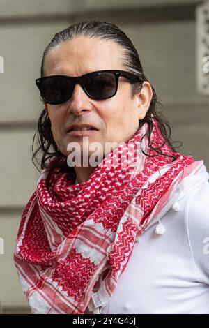 Palestine Action co-founder Richard Barnard leaves court on the first ...