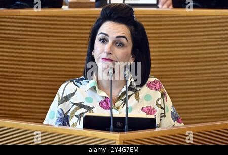 Isabella Greco pictured during a plenary session of the parliament of ...