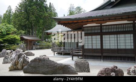 Japanese rock garden in Kongobuji temple located in Koyasan Japan Stock ...