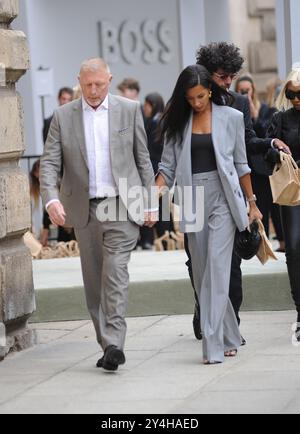 Milan, 18-09-2024 Boris Becker and his girlfriend Lilian De Carvalho ...