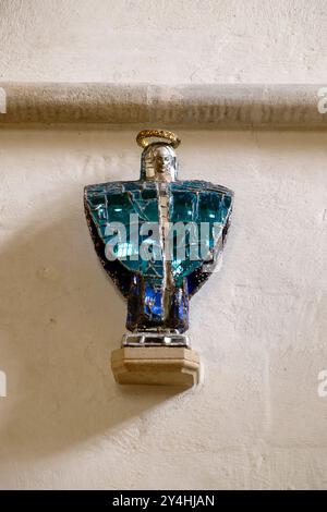 Andrew Logan blue broken mirrored glass sculpture 'Reflecting Virgin ...