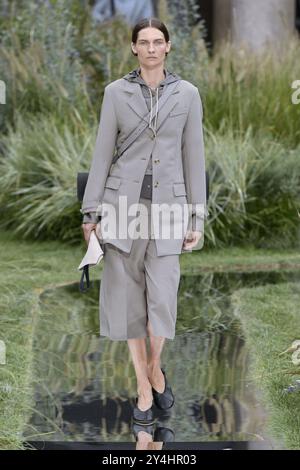 Model Karolin Wolter walks on the runway during the Givenchy Fashion ...